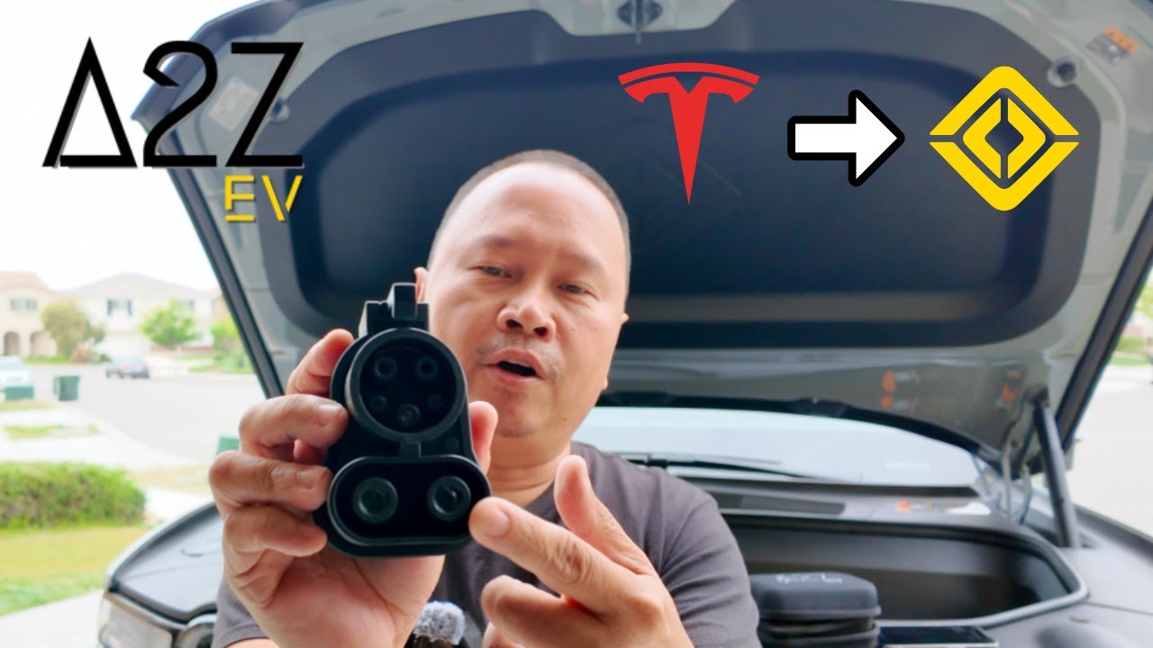 A2Z EV Tesla NACS to CCS1 adapter for Rivian R1T - YouTube