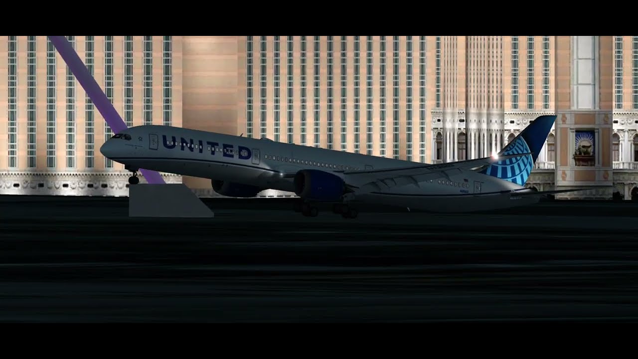 787-10 United Airlines klax to klas dangerous approach - YouTube