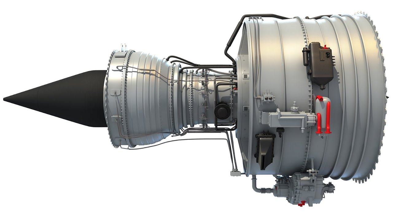 Turbofan 3D Engine Model - YouTube