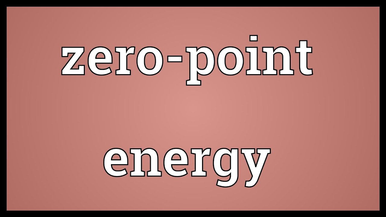 Zero-point energy Meaning - YouTube
