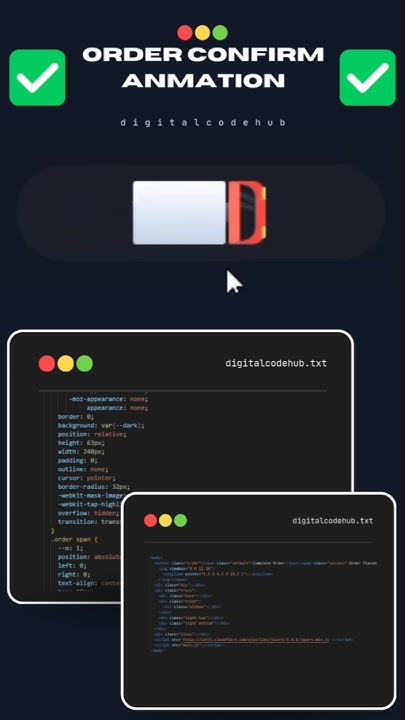 Order confirm animation #programming #javascript #python #coding #developer #coder - YouTube