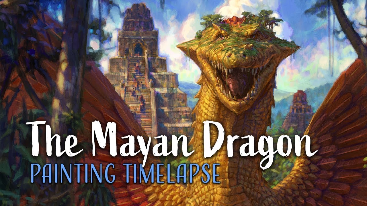 The Mayan Dragon - Painting Timelapse - YouTube