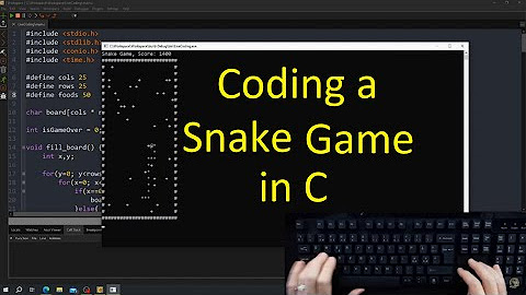 Snake Game in C - YouTube