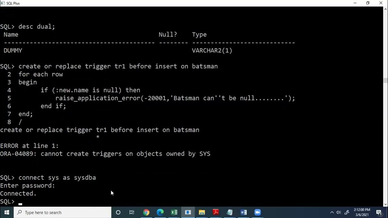 17 Creating a trigger for validation - YouTube