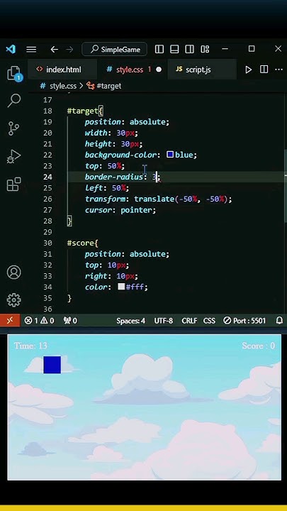 Html Css And Js Game Creating A Simple Click A Box Game Shorts Htmlcssjs Gamedeveloper