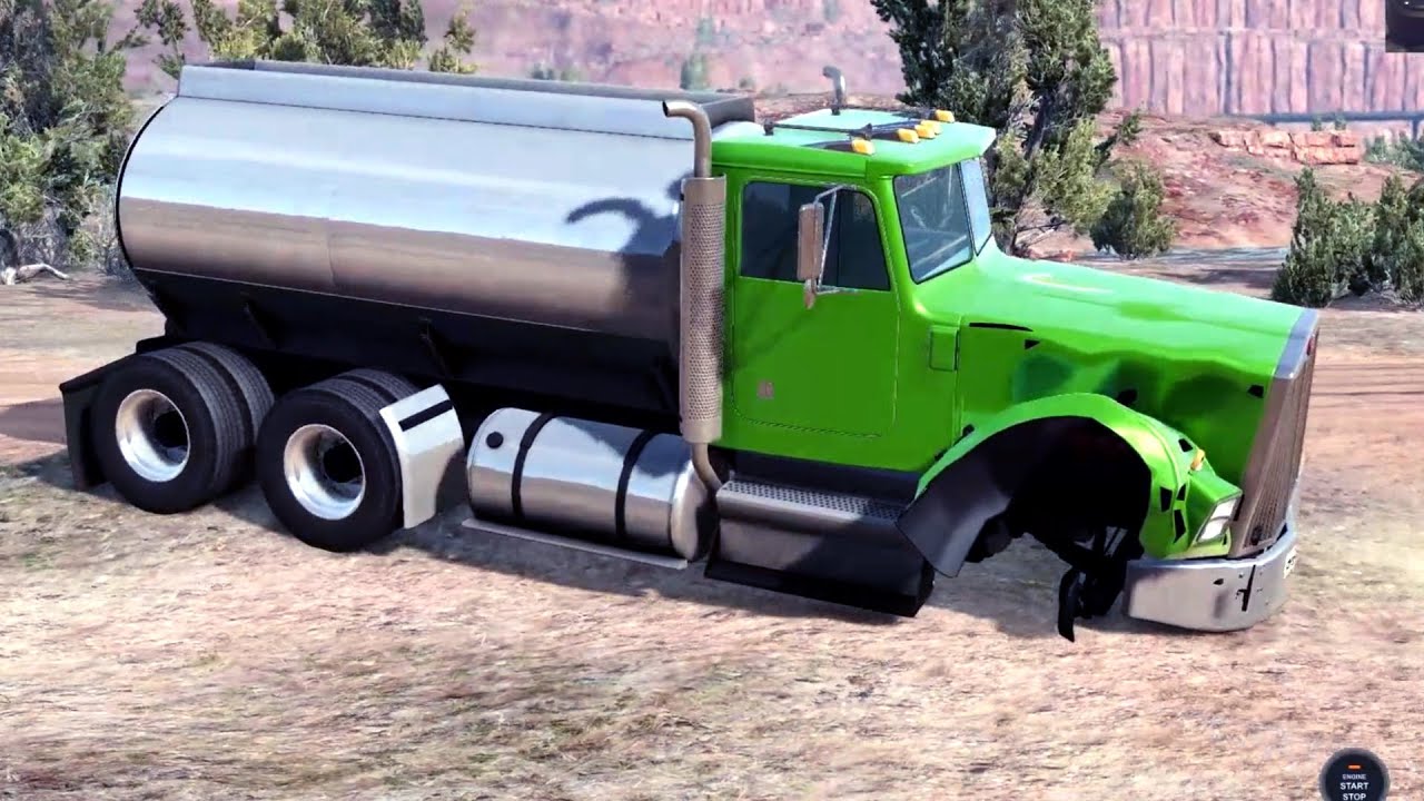 BeamNG Drive - Tanker Truck in the Desert - YouTube