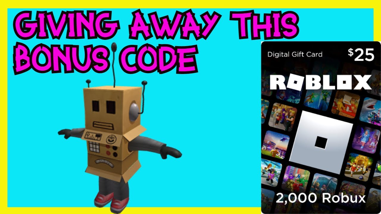 Giving away this free Roblox Bonus Item code - YouTube