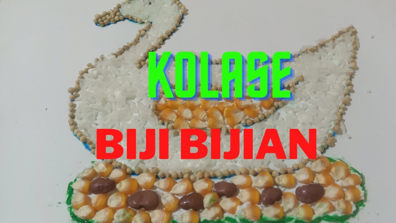 Cara Membuat Kolase Angsa Dari Biji Bijian @BundaSantiCollection - YouTube