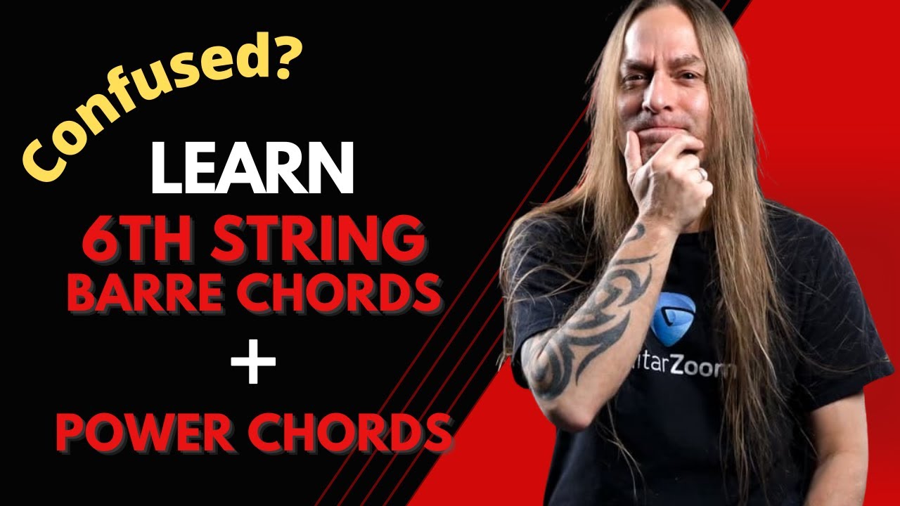 Learn How to Play 6th String Barre Chords AND Power Chords - YouTube