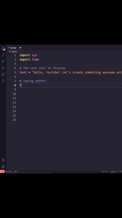 Create a Cool Typing Effect in Python! | Python Beginner Project 🐍 - YouTube