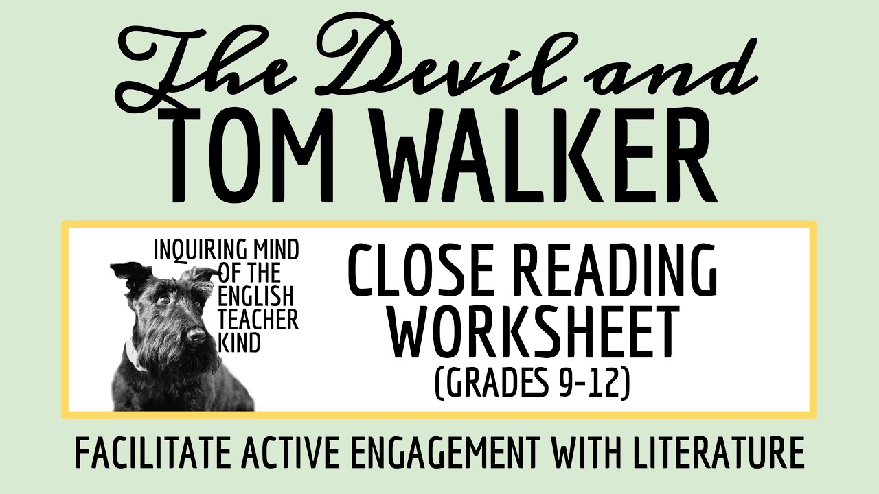 "The Devil and Tom Walker" by Washington Irving Close Reading Inference ...