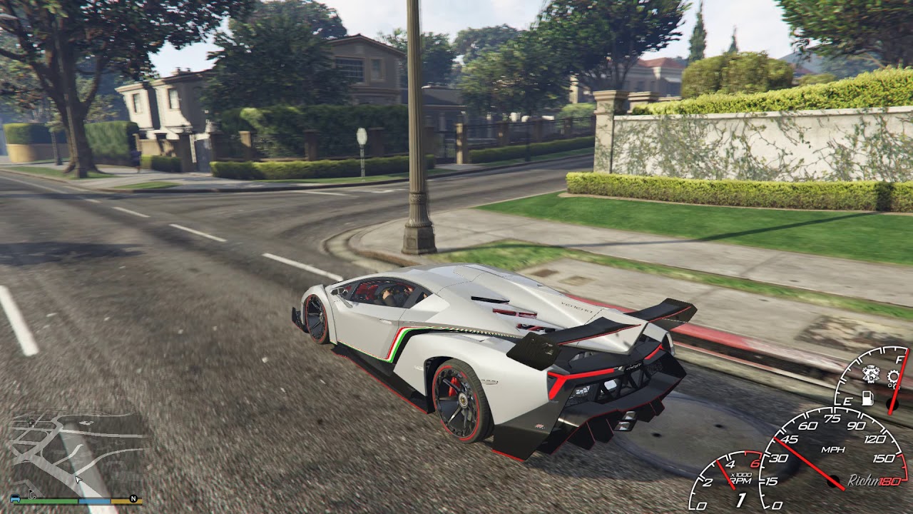 GTA 5 CARS MOD Lamborghini Veneno LP750-4 (Rmod Customs) - YouTube