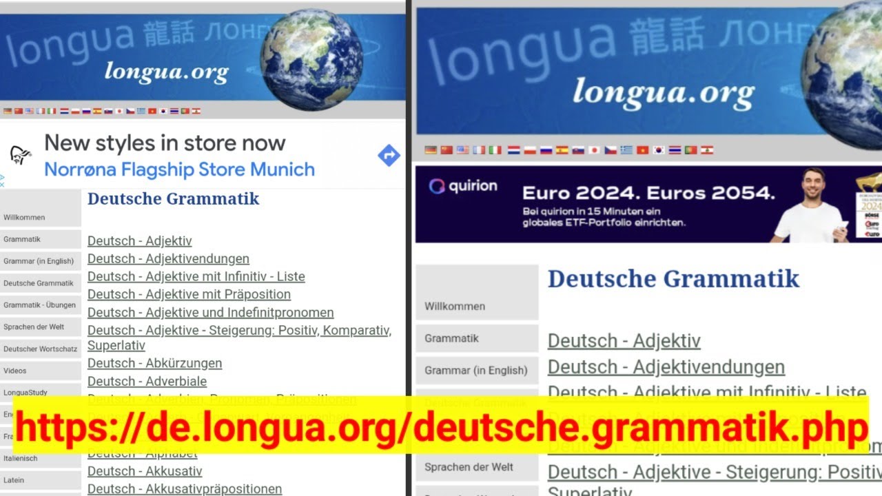 Deutsch lernen - https://de.longua.org/downloads.php#deutsch # ...