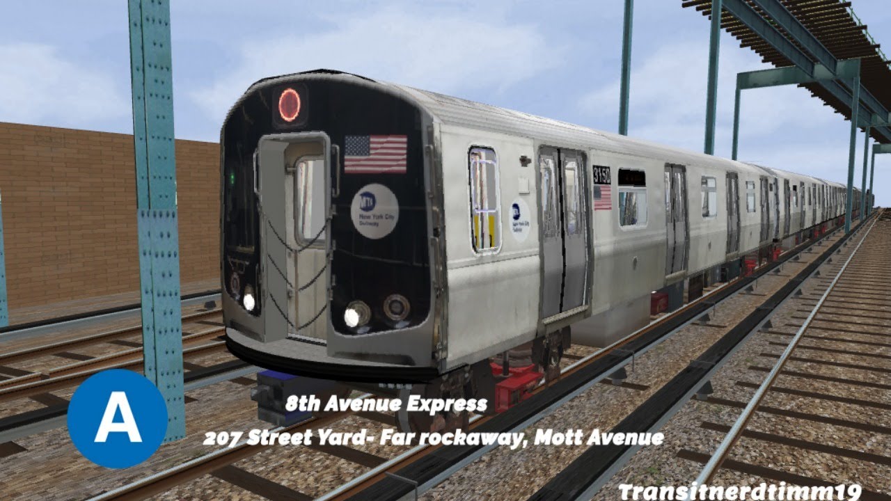 OpenBVE R179 (A) 207 Street Yard to Far Rockaway - YouTube