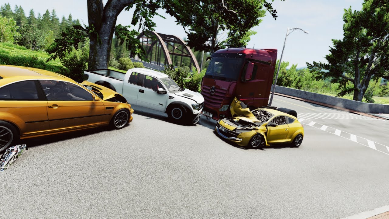 1# Intersection crashes- BeamNG drive - YouTube