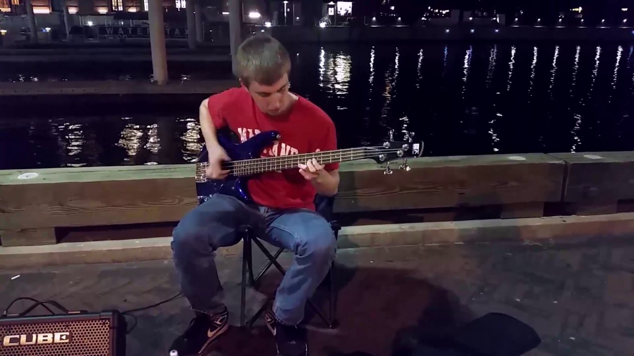 Bass Busking Baltimore Md - YouTube