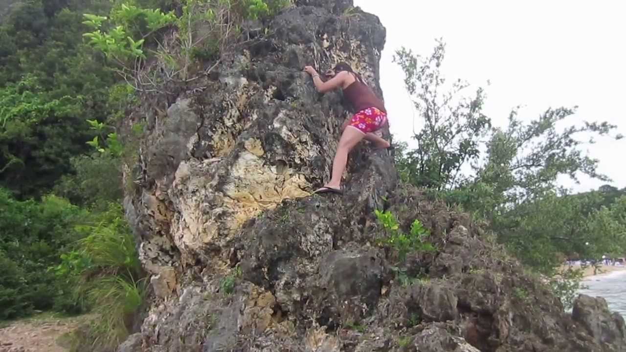 Twin Rock Beach Resort Rock Climbing Part2 - YouTube