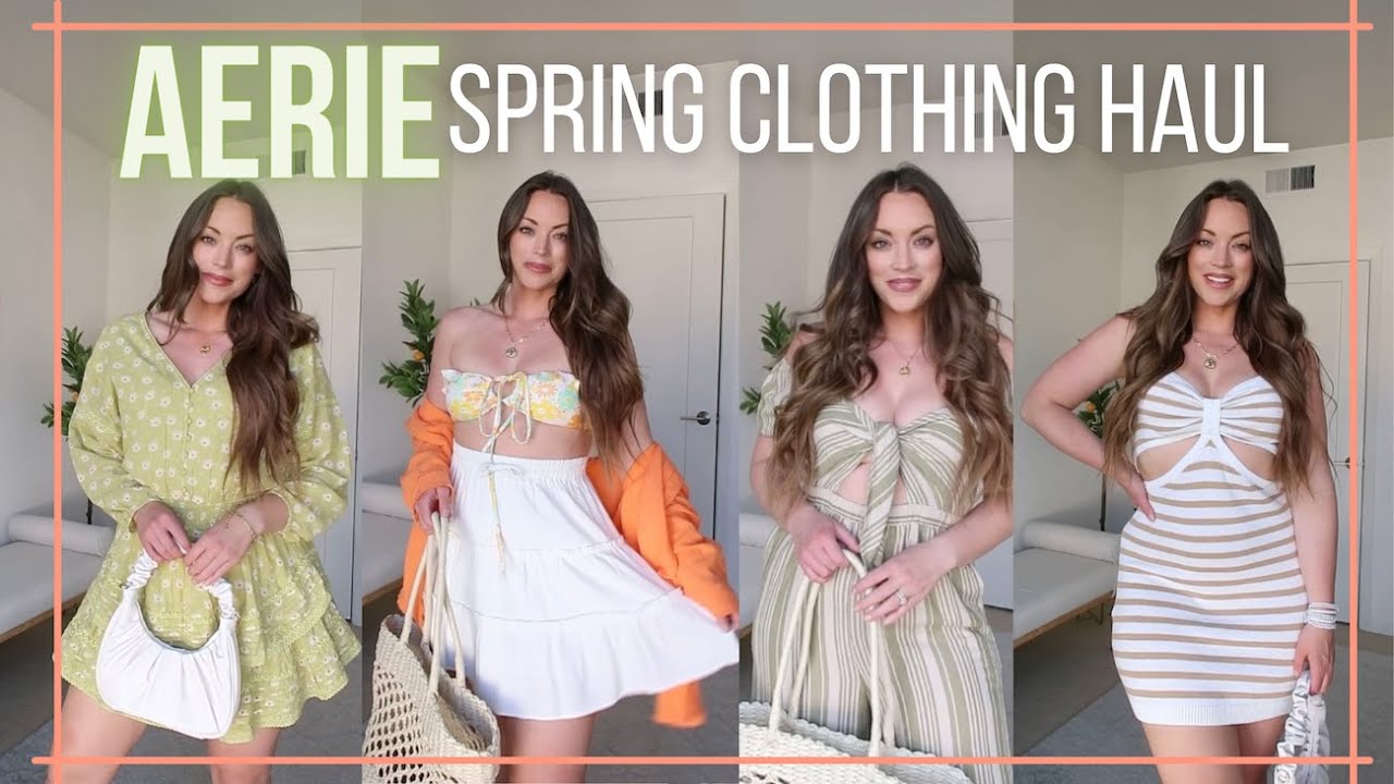 Aerie Spring Try On Haul | Aerie Swim, Aerie Activewear, Dresses ...