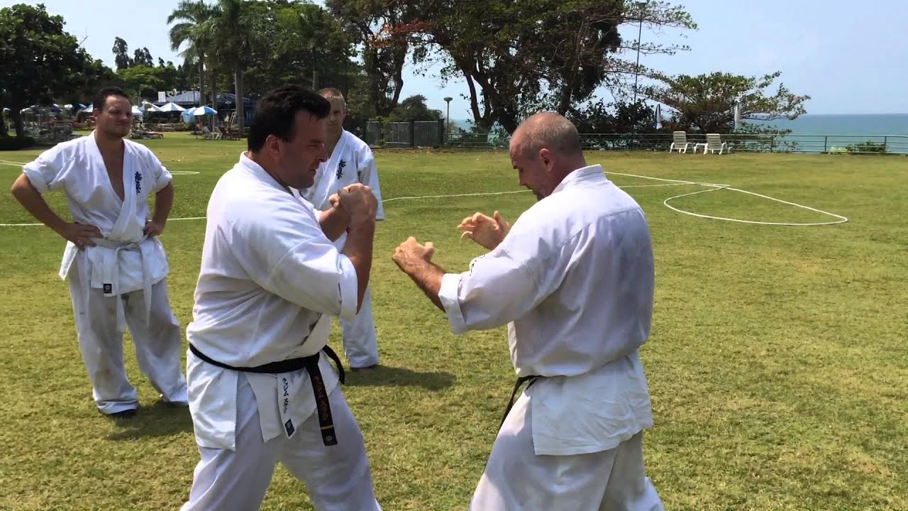 Judd Reid forearm defence against body punches. Karate Camps Thailand ...
