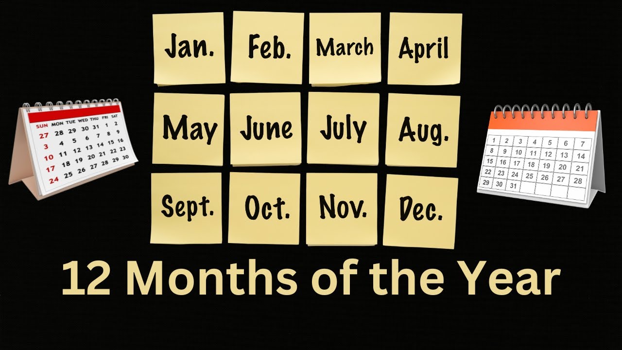 Learn 12 Months of the Year | Month Names | Kids Vocabulary | Learn ...