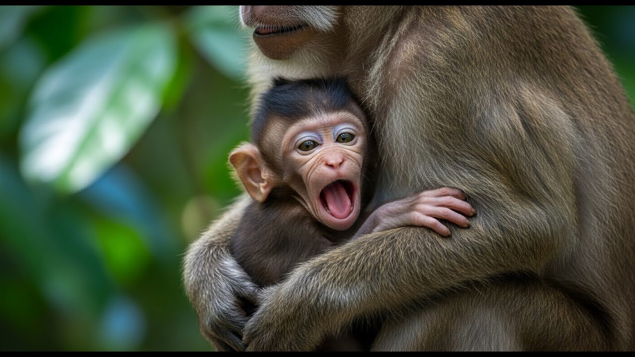 Simian Sprout -Mom take baby in to water How feeling ? - YouTube