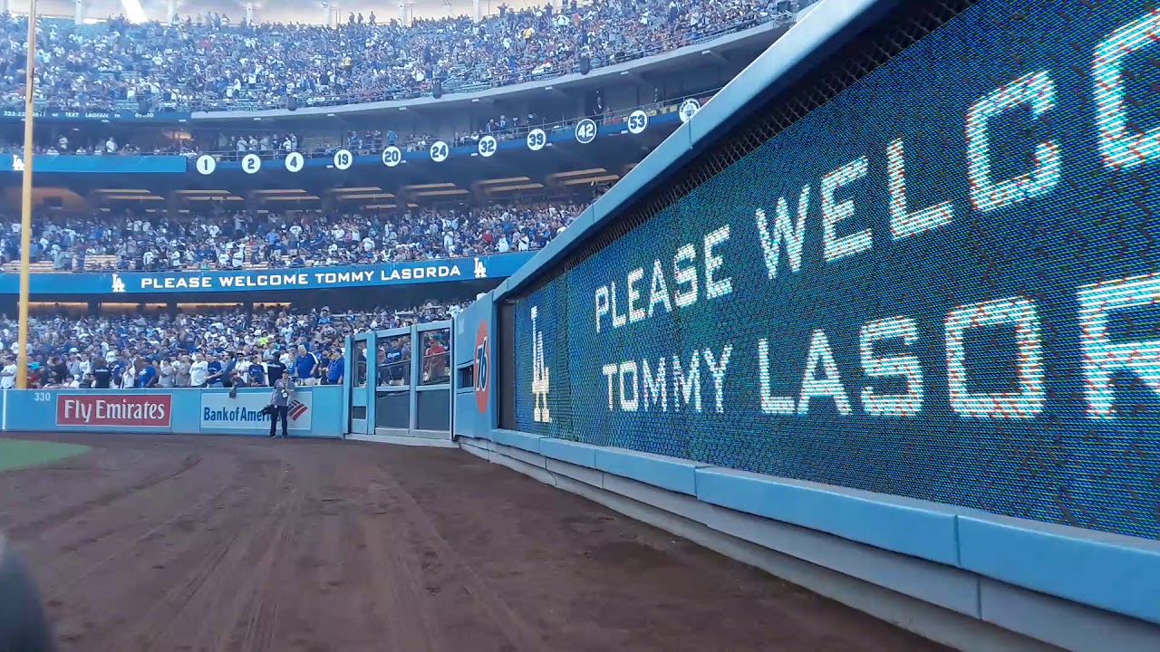 Dragging the warning track during the 2018 world series - YouTube