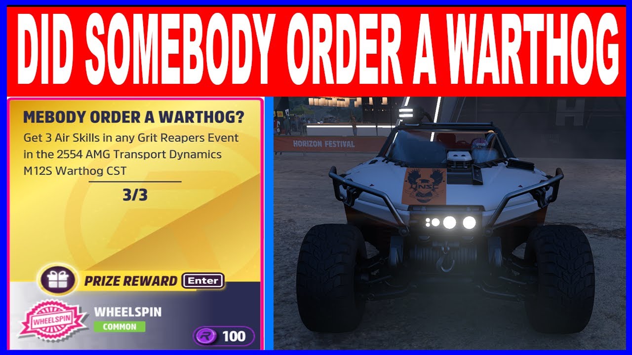 Forza Horizon 5 Did Somebody Order a Warthog? 2554 AMG Transport Dynamics M12S Warthog CST - YouTube
