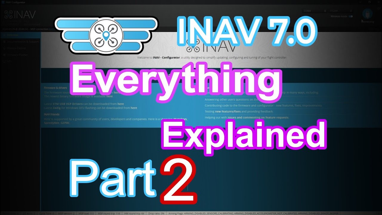 INAV 7.0 Complete Walkthrough|| All tabs explained part 2 #inav# ...