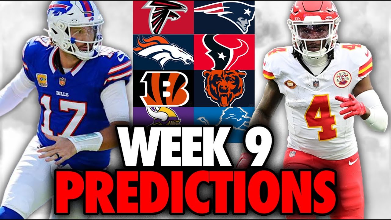 NFL Week 9 Predictions for EVERY GAME!! | NFL Week 9 Preview - YouTube