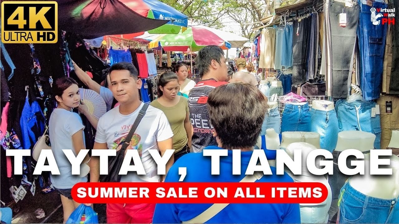 [4K] TAYTAY MOST FAMOUS TIANGGE | Summer Sale on All Items | Rizal Walk ...