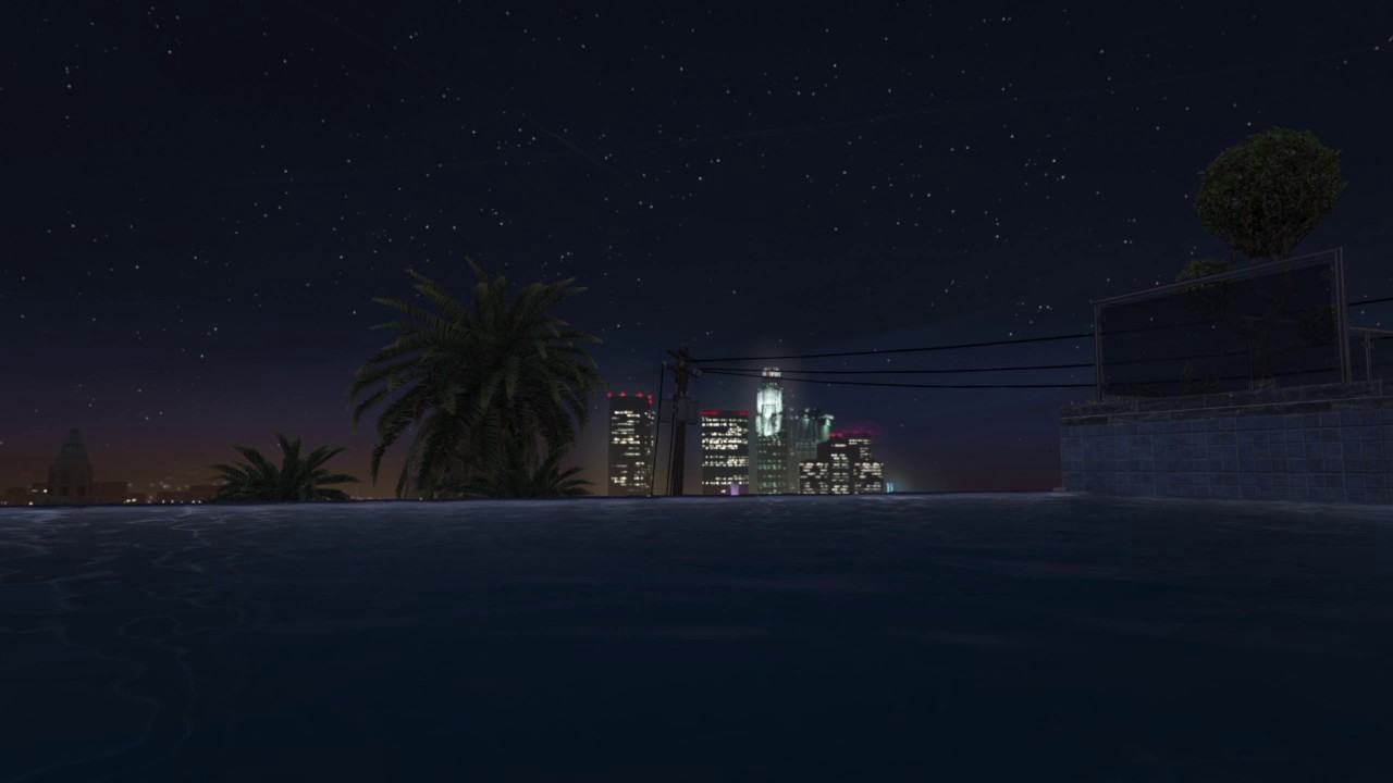 Grand Theft Auto V Pool Night - YouTube