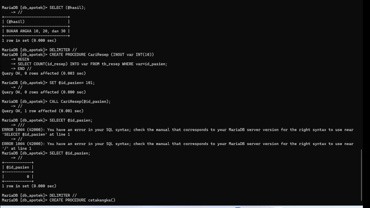 STORED PROCEDURE (IN,OUT,INOUT) DAN FUNCTION - YouTube