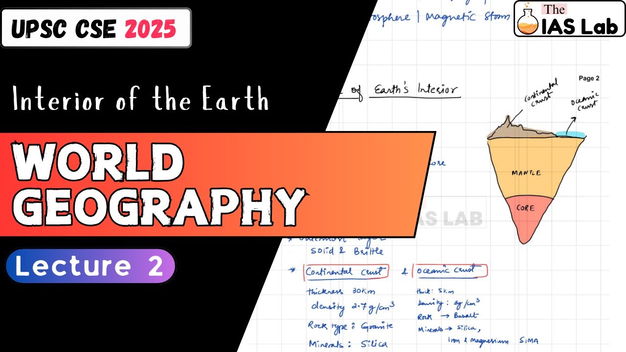 Lecture 2 || Interior of the earth || Ncert + GC Leong || UPSC prelims ...