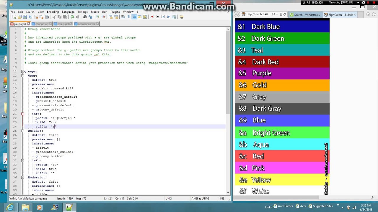 How to make ranks on your Minecraft Bukkit Server! - YouTube