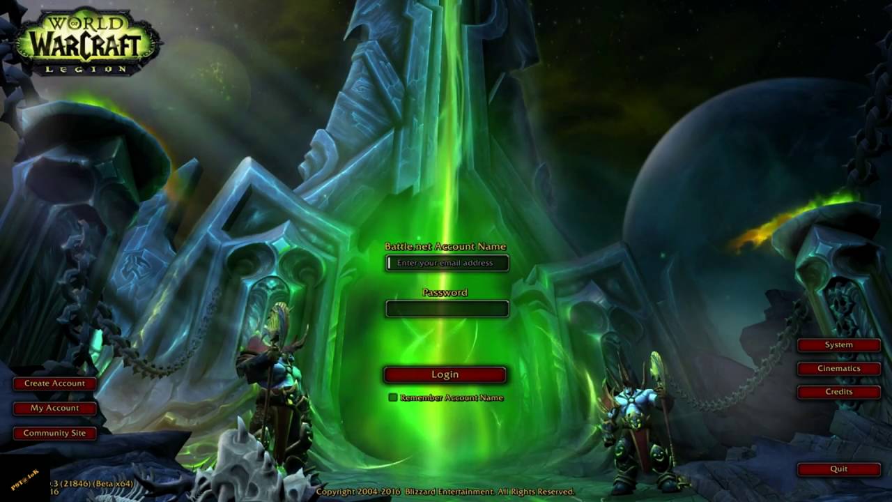 WoW Legion login screen (Kingdoms Will Burn) - YouTube
