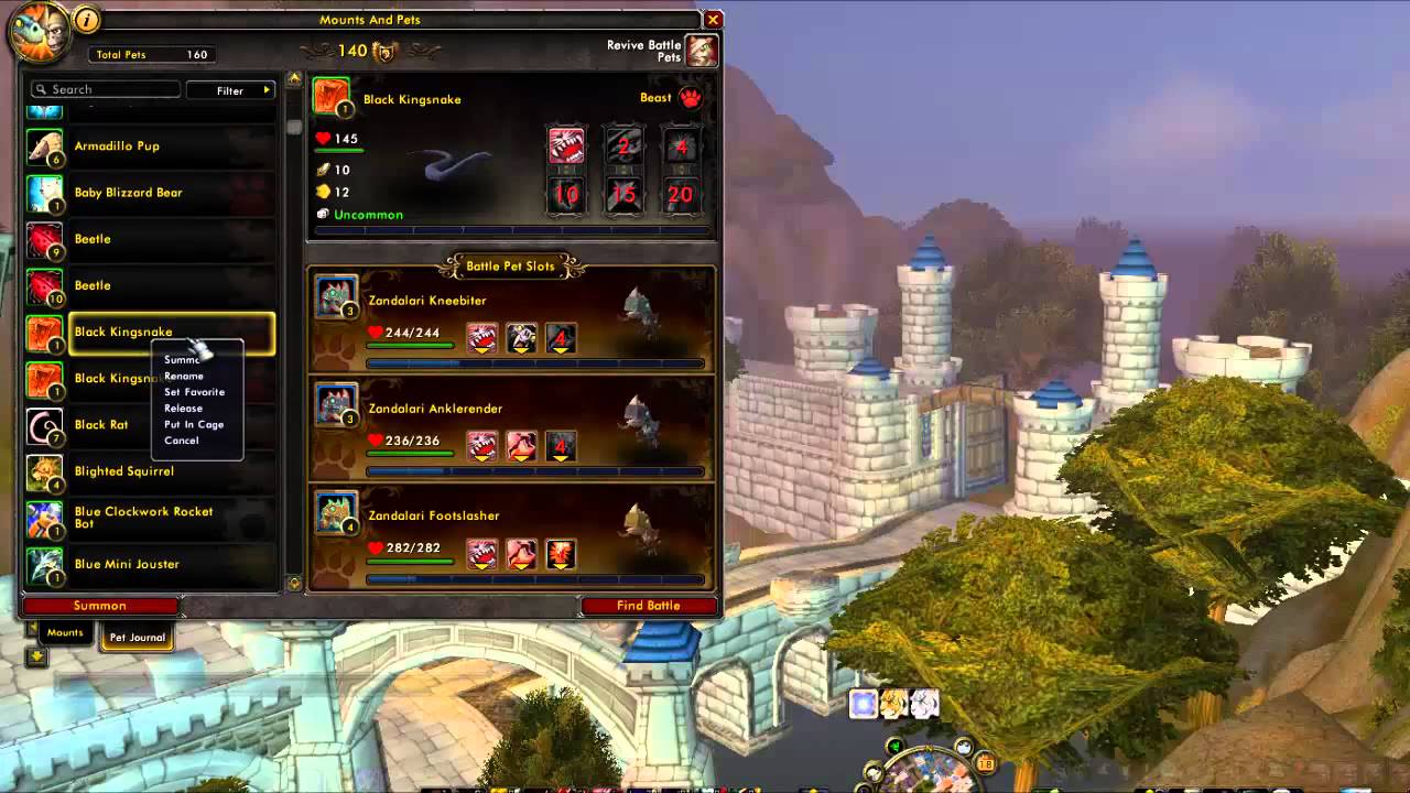 World of Warcraft - How to cage battle pets - YouTube
