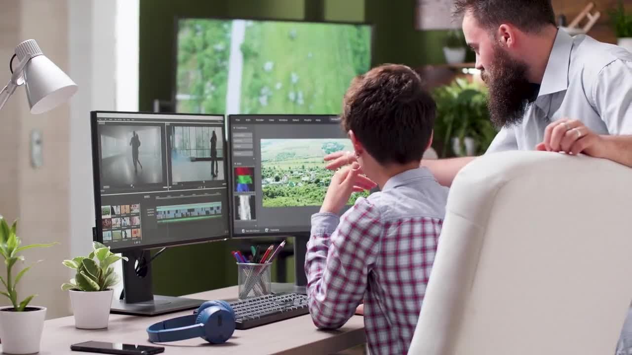 Working On A Project Stock Video - YouTube