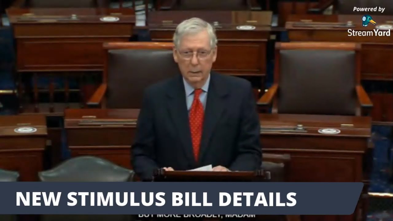 NEW STIMULUS DETAILS - The Senate Floor Proceedings on Live - YouTube