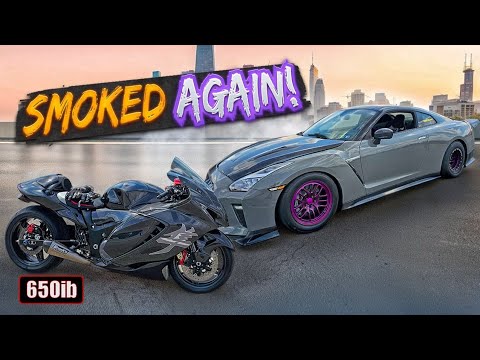 2,000HP Nissan GT-R SMOKED BY BUILT-MOTOR HAYABUSA! - YouTube