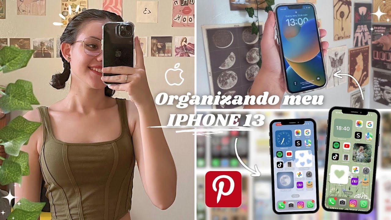 ORGANIZANDO MEU NOVO CELULAR IPHONE 13 | APLICATIVO DE PERSONALIZAR ...