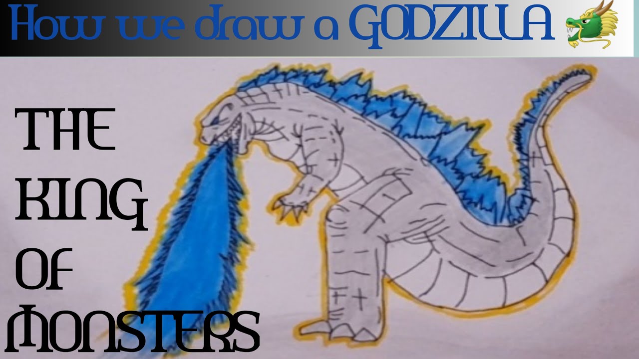 GODZILLA ATOMIC BREATH drawing 🐲||step by step - YouTube