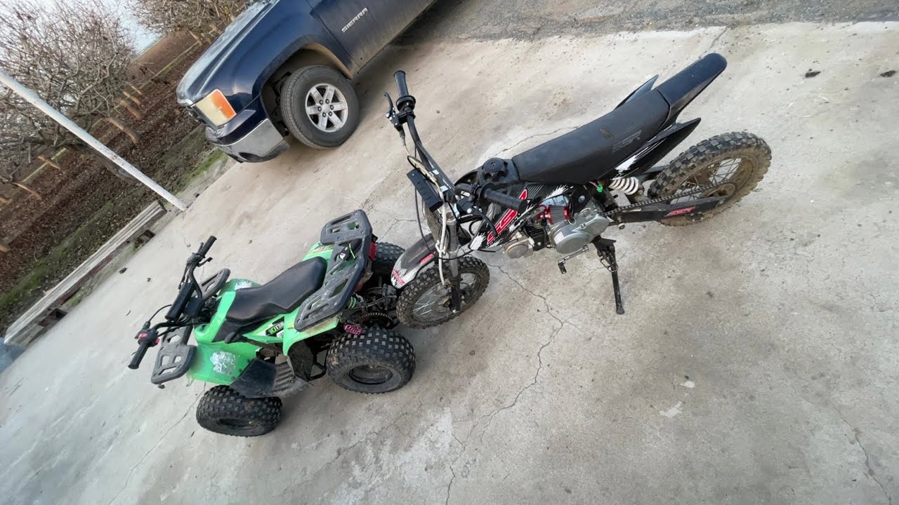 After hours RXR 110cc Quad and 2020 SSR 125cc Pitbike Raw fun - YouTube