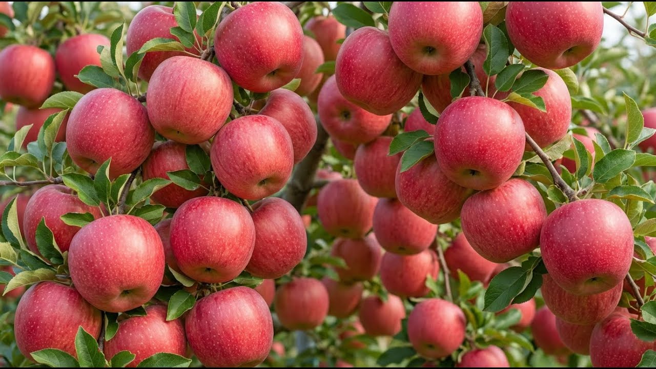 How Aomori Apples Are Grown in Japan | Giant Premium Apples on the Tree ...