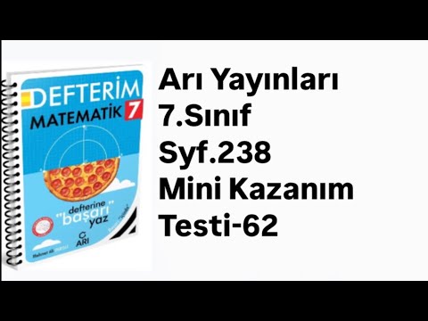 7.SINIF ARI DEFTERİM S.238 MİNİ KAZANIM TESTİ-62