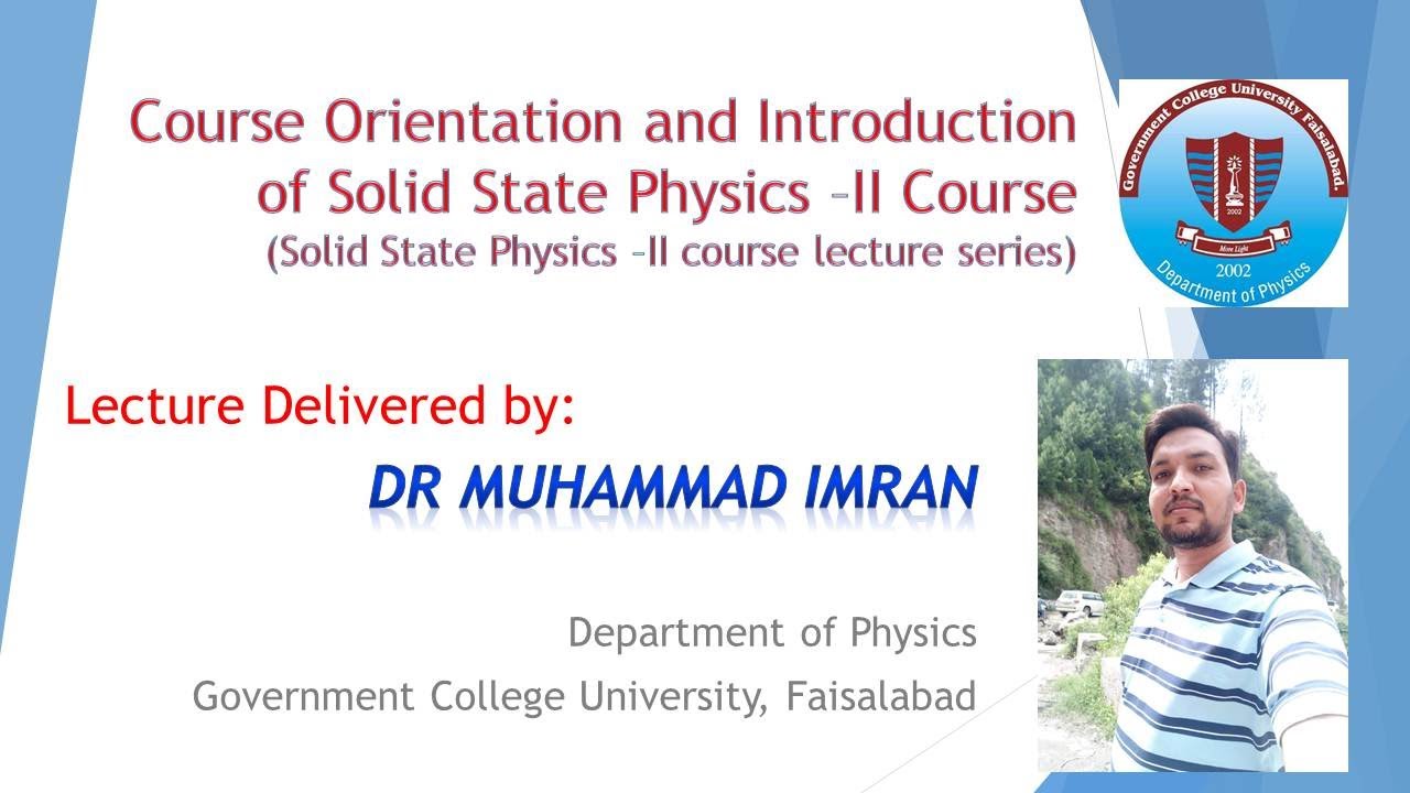 Course orientation Solid State Physics II - YouTube