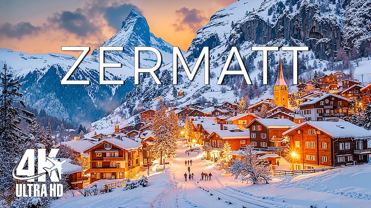 Zermatt 4K | Majestic Matterhorn, Snowy Villages & Stunning Winter ...