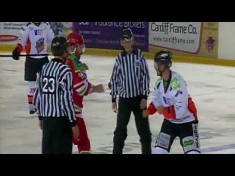 Trevor Hendrikx vs Pascal Morency EIHL fight 7-9-14 - YouTube