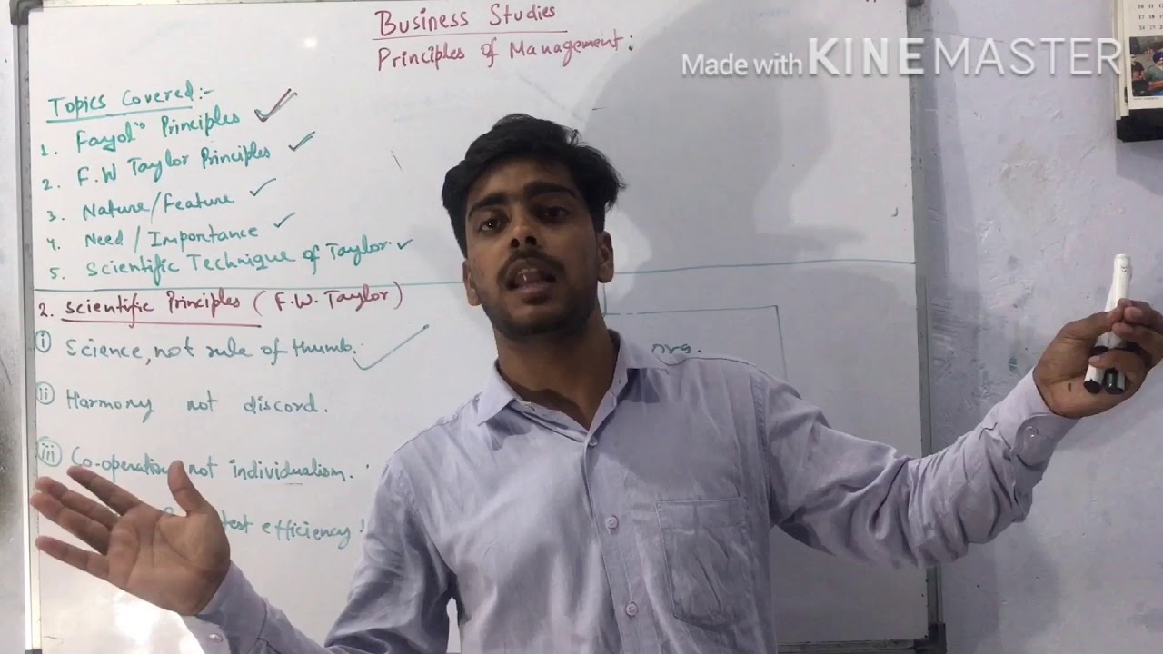 Business Studies-F.W Taylor(Scientific Principle) - YouTube