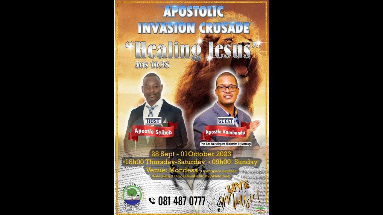 DAY 2 OF THE APOSTOLIC INVASION CRUSADE | APOSTLE V.SEIBEB | HEALING ...