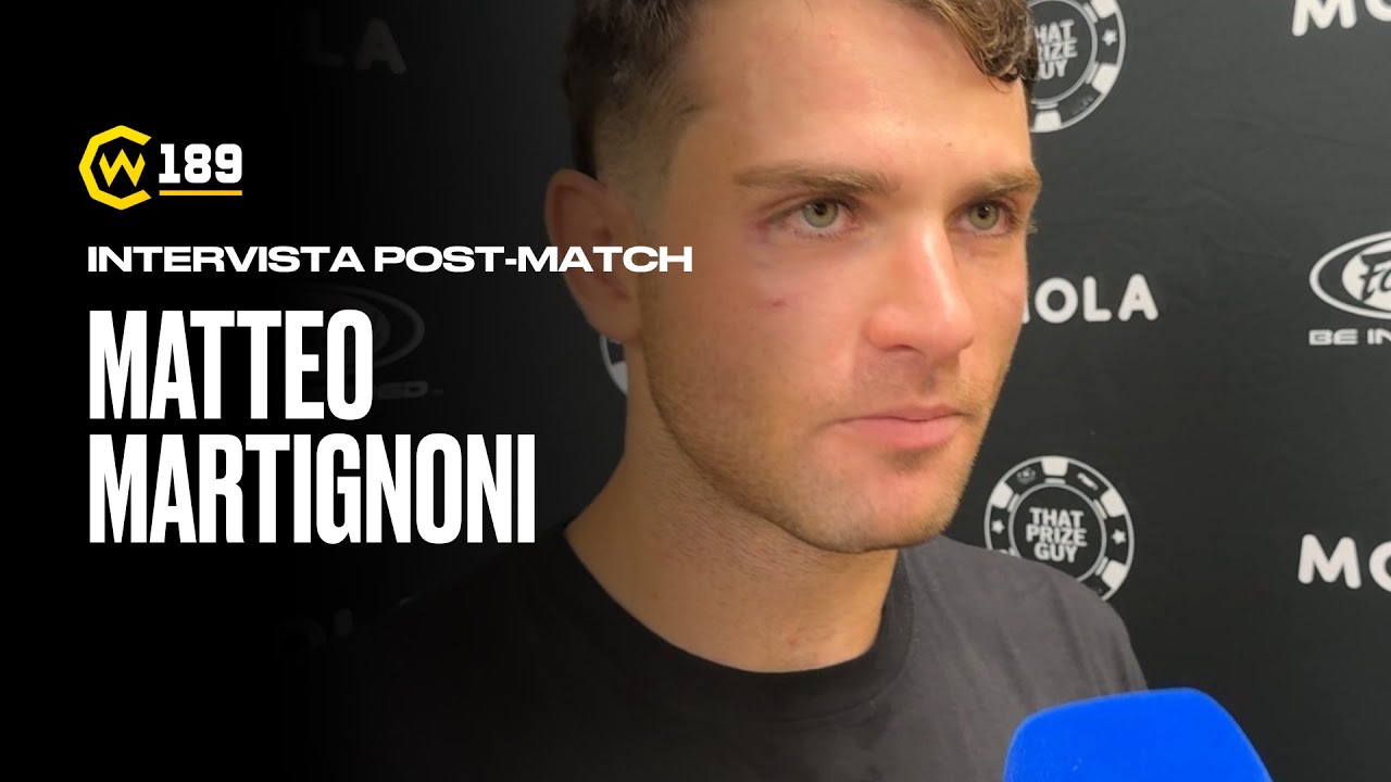 MATTEO MARTIGNONI: "Match duro, lo dedico a me" | CW 189 | MOLA TV ...